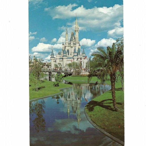 Office | Vintage Disney World Cinderella Castle Postcard | Poshmark